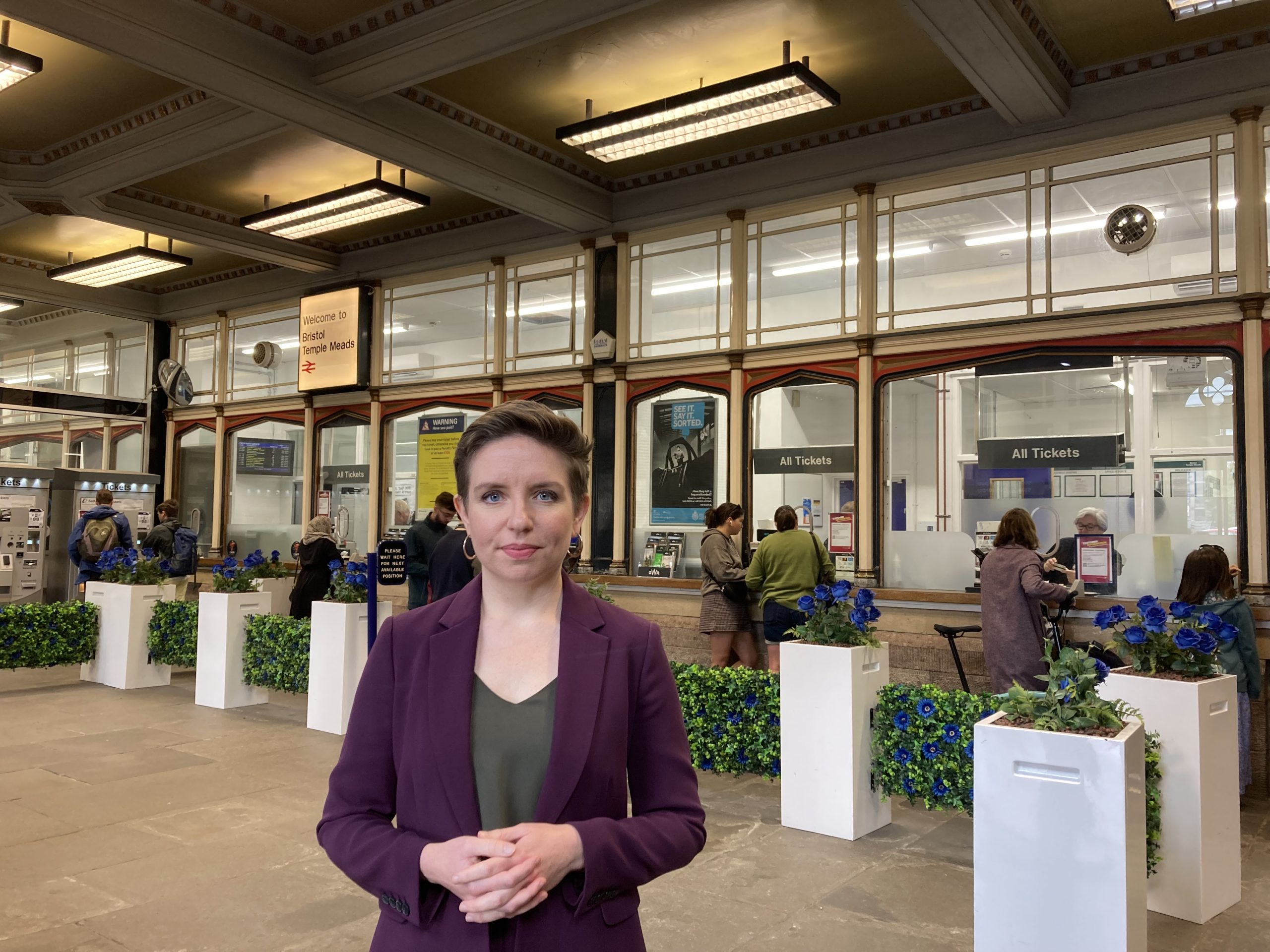 Carla Denyer makes urgent call to save rail ticket offices - Bristol ...